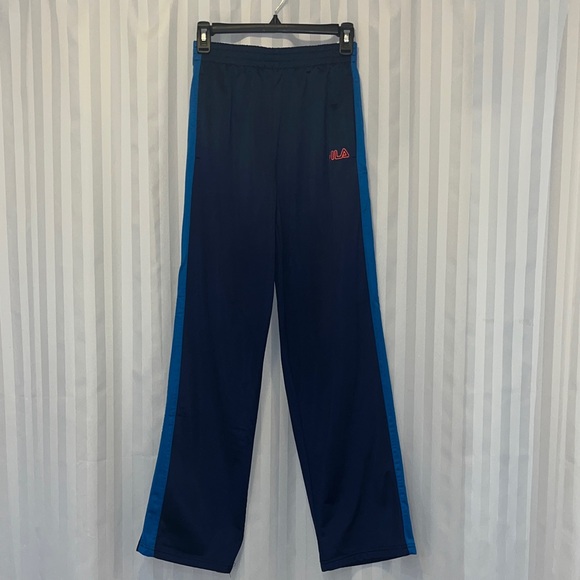 Fila | Bottoms | Fila Navy Blue Boys Athletic Pants W Royal Blue Stripe ...